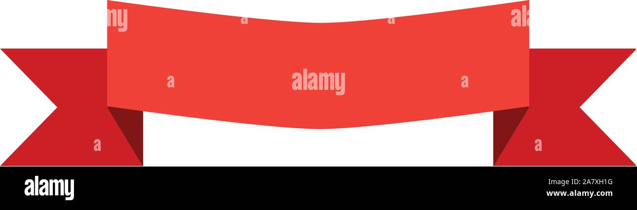 red banner ribbon and label on white background. red banner ribbon and ...