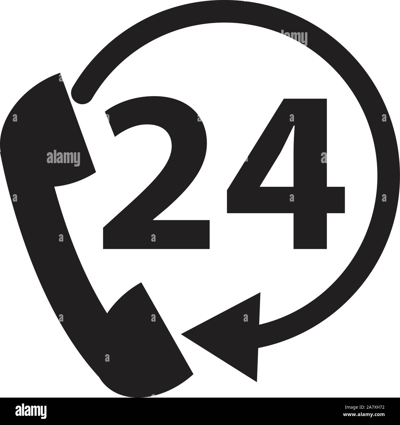 telephone support icon on white background. telephone support symbol ...