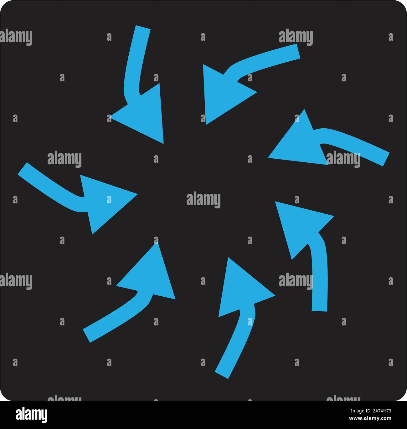 Swirl Arrows interface toolbar button. Swirl Arrows icon on white ...