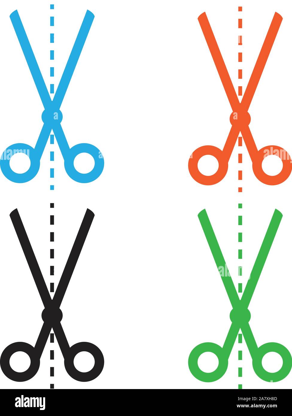 scissors icon on white background. scissors sign. flat design style ...