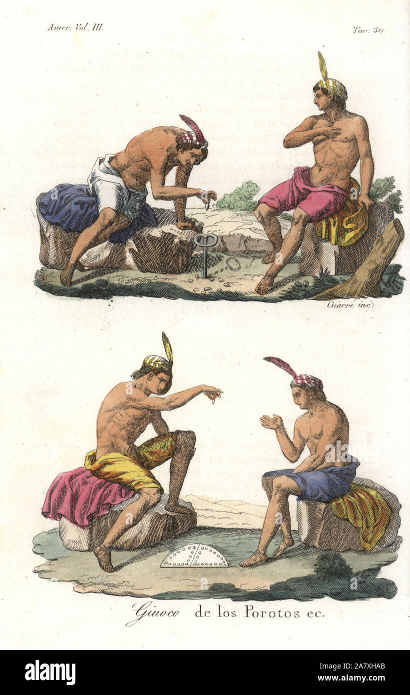 Indigenous Mapuche of Chile playing the game of llighetun with beans ...