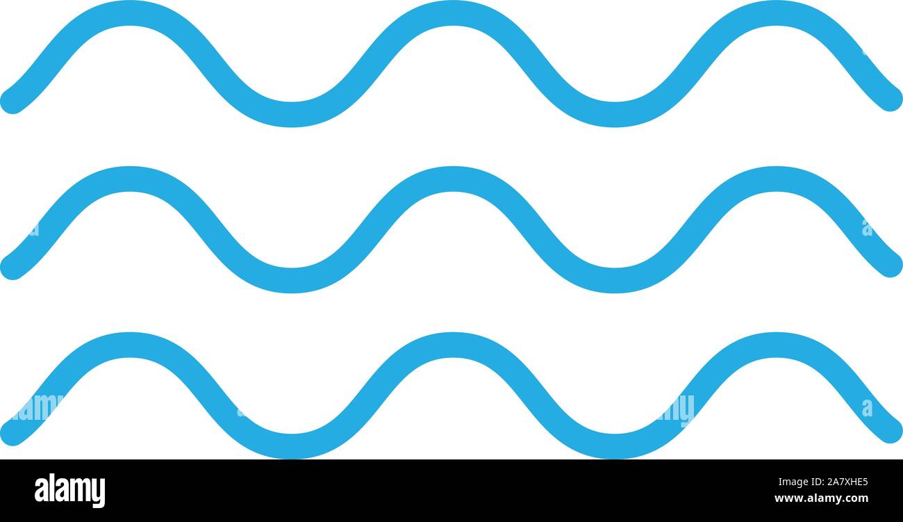 wave icon on white background. flat style. wave icon for your web site ...