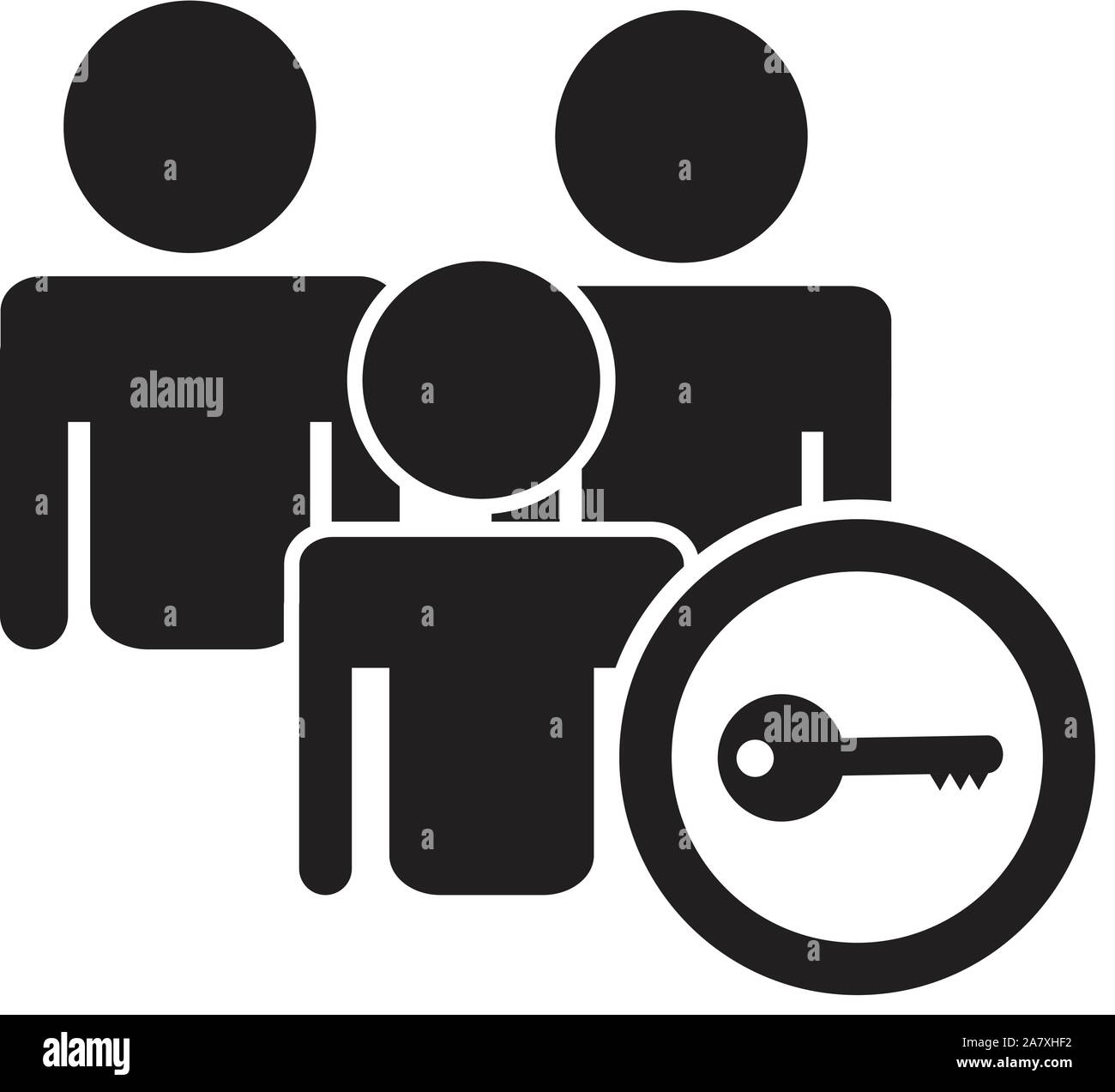 user access icon on white background. flat style. user access icon for ...