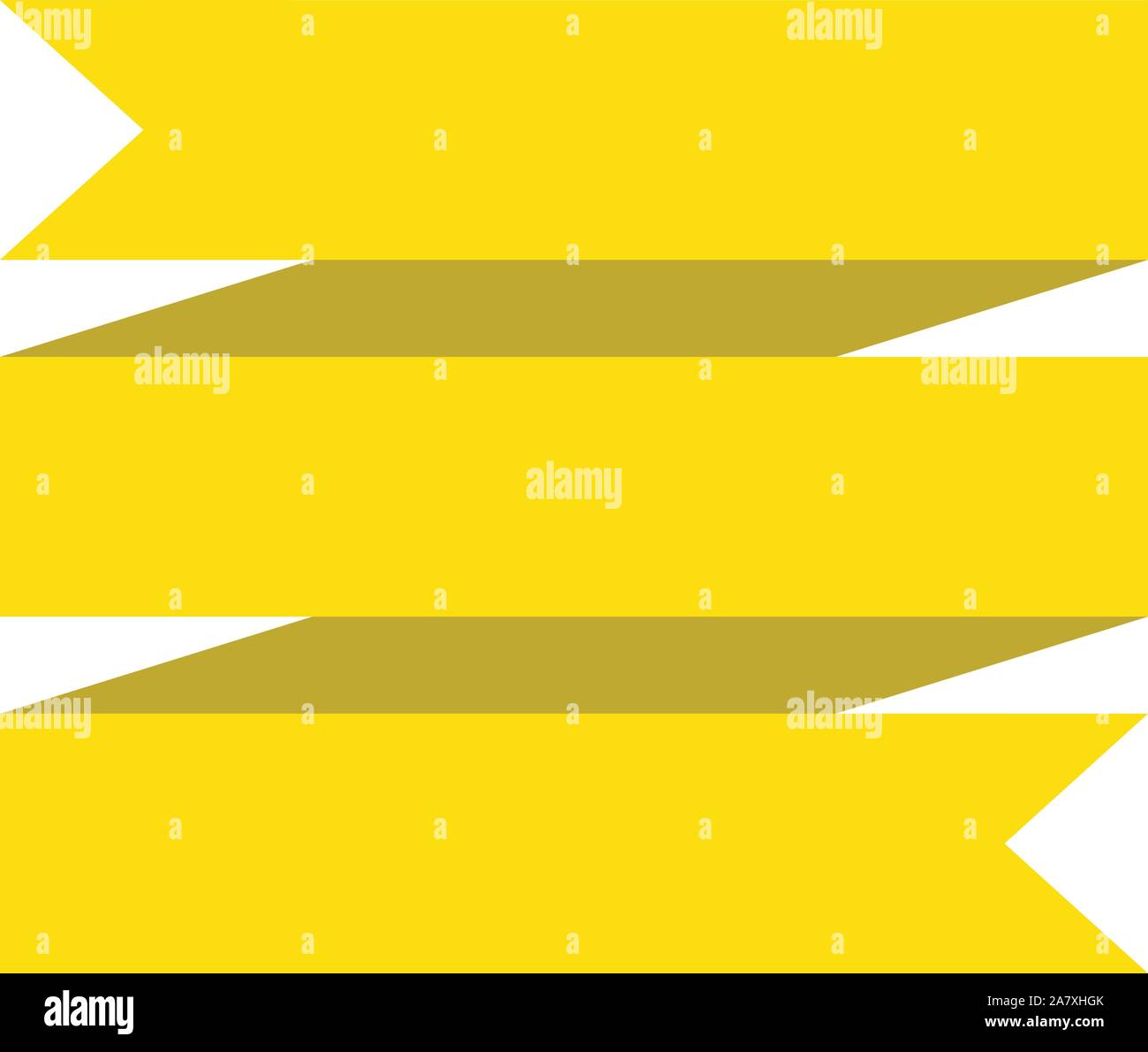 yellow ribbon banner on white background. yellow ribbon banner sign ...