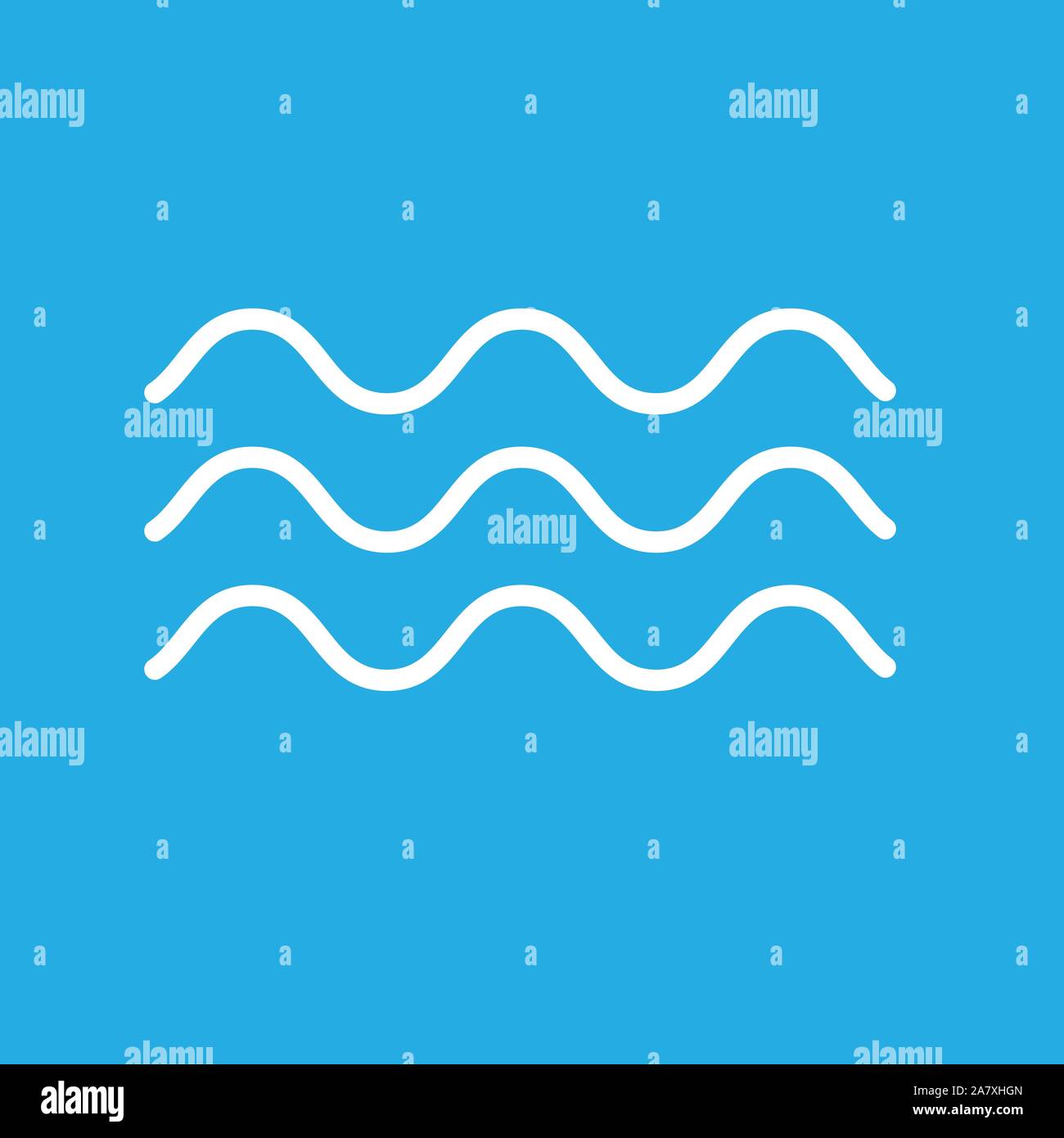 wave icon on white background. flat style. wave icon for your web site ...