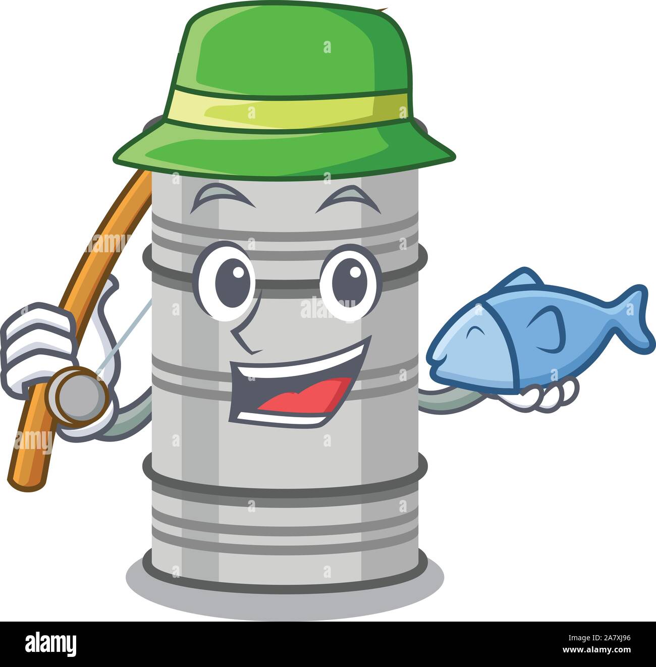 Vector illustration of oil drum in a fishing design Stock Vector Image ...