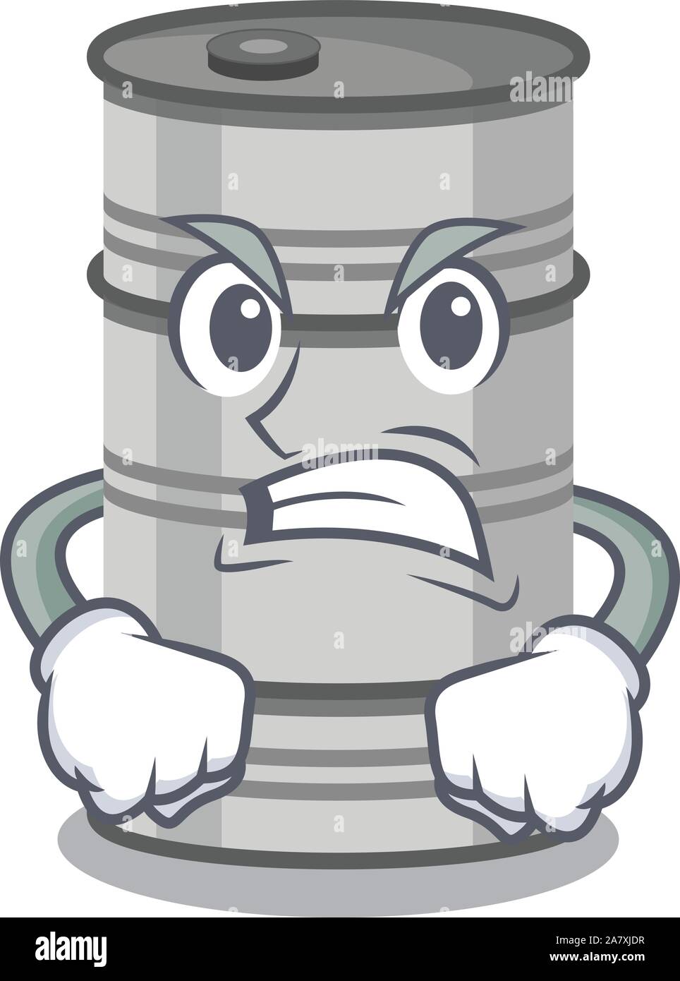 illustration of Angry oil drum mascot vector illustration Stock Vector ...