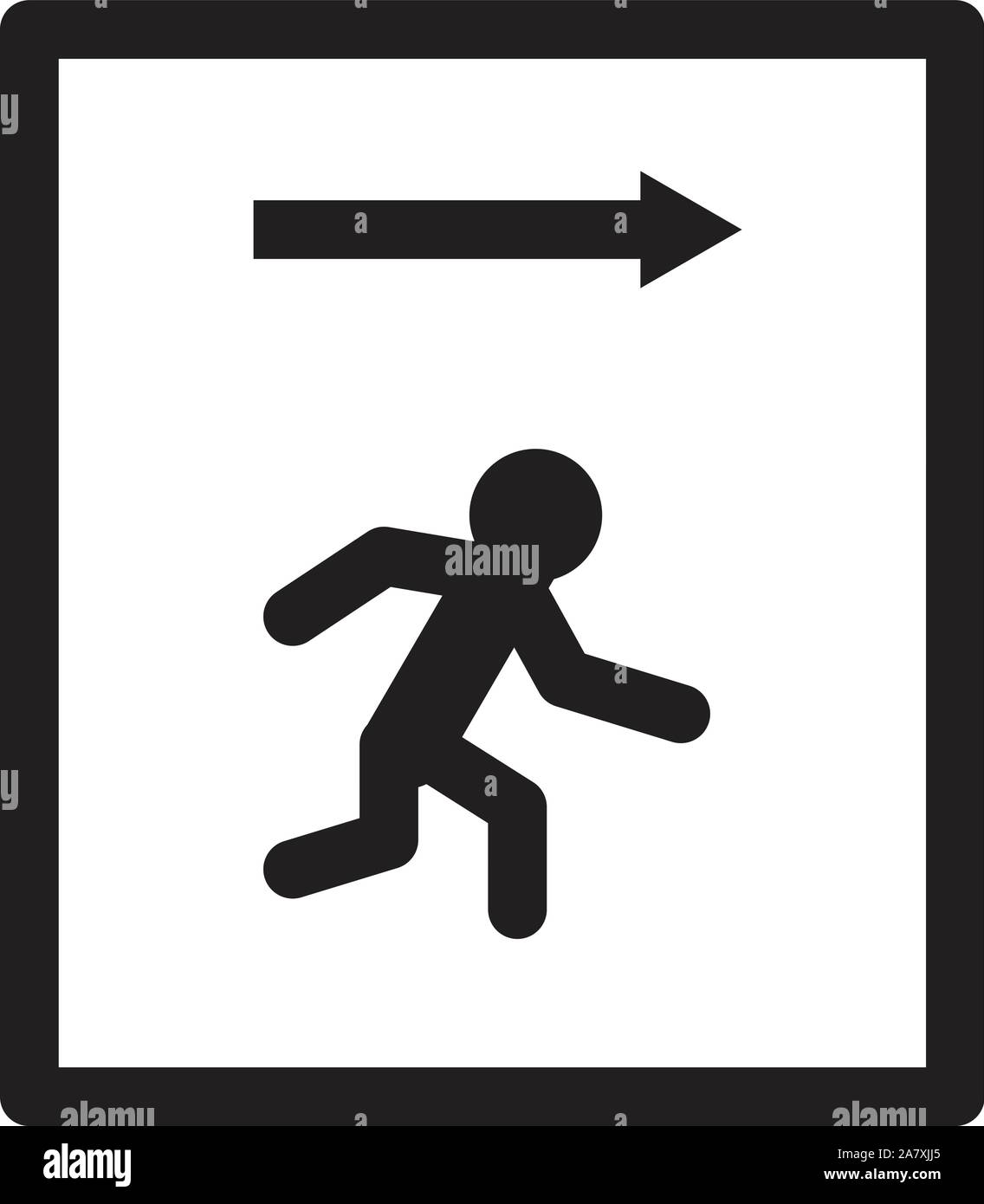 exit icon on white background. exit sign. flat style. exit icon for ...