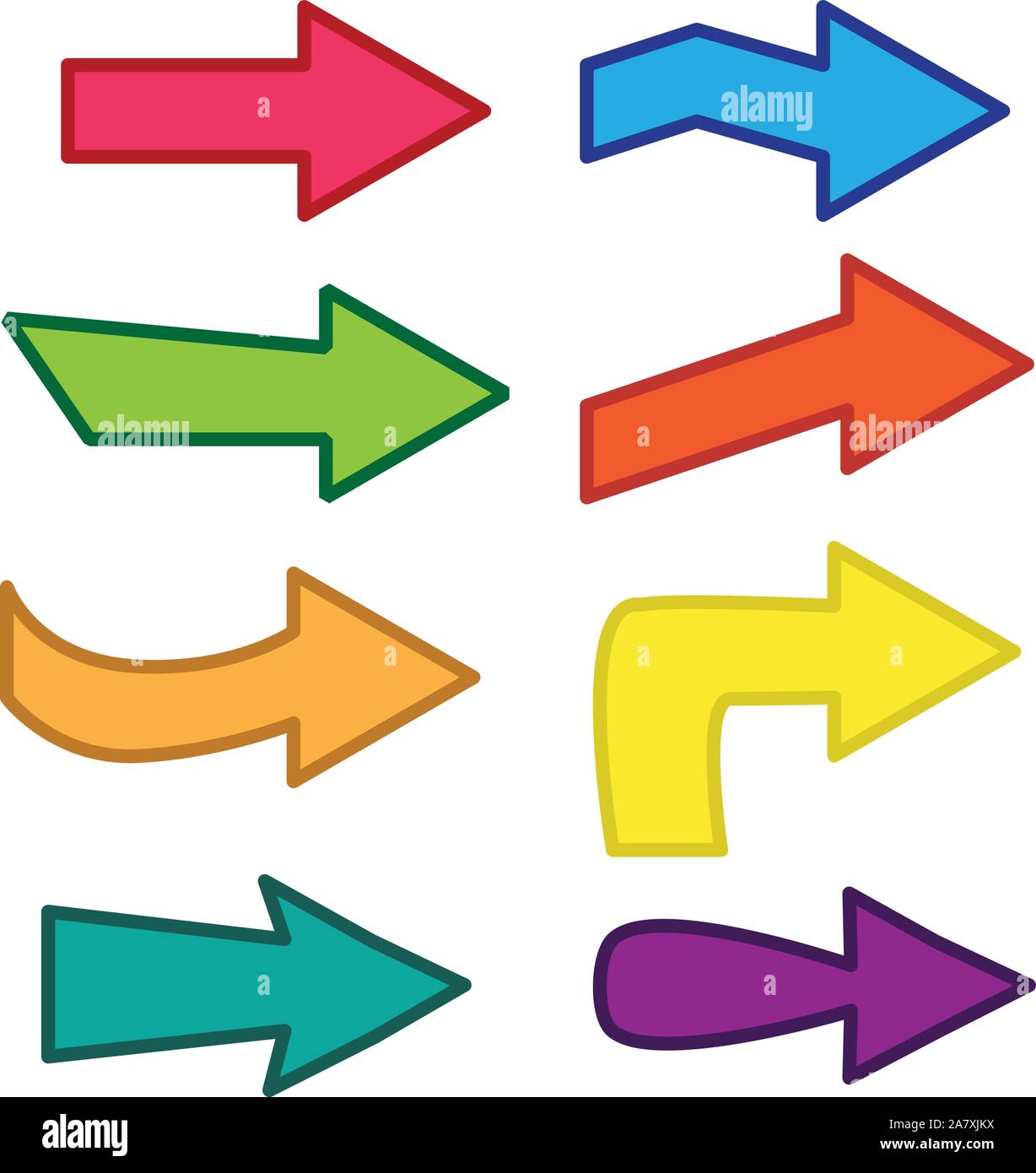 arrow icon flat on white background. arrow icon flat sign Stock Vector ...