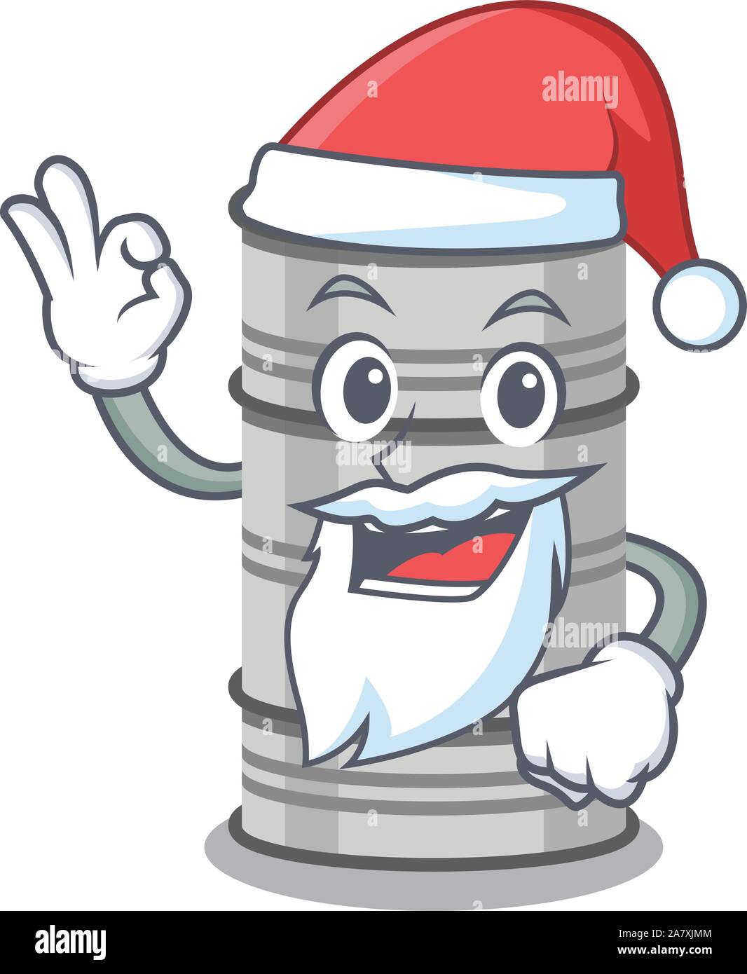santa claus oil drum in the cartoon shape Stock Vector Image & Art - Alamy
