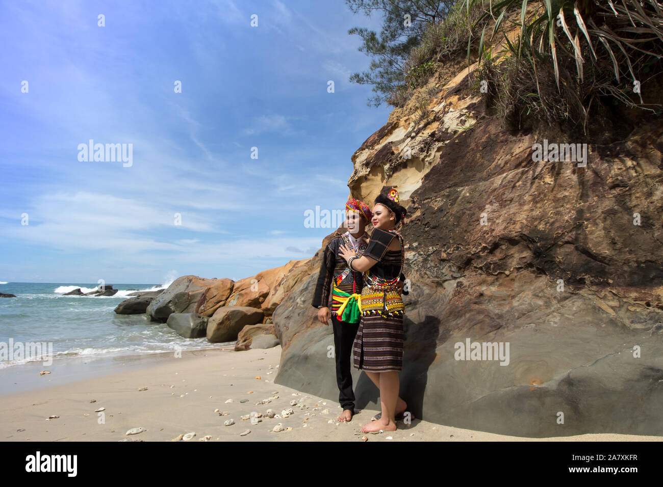 Rungus traditional costume in North Borneo Stock Photo - Alamy