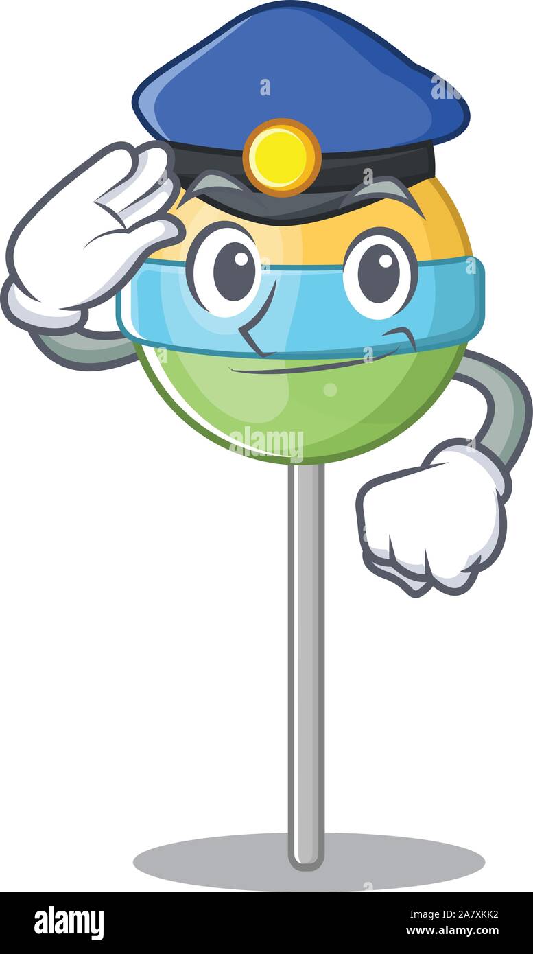 character round lollipop cartoon shape vector police Stock Vector Image ...