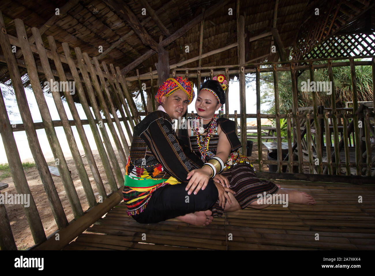 Rungus traditional costume in North Borneo Stock Photo - Alamy