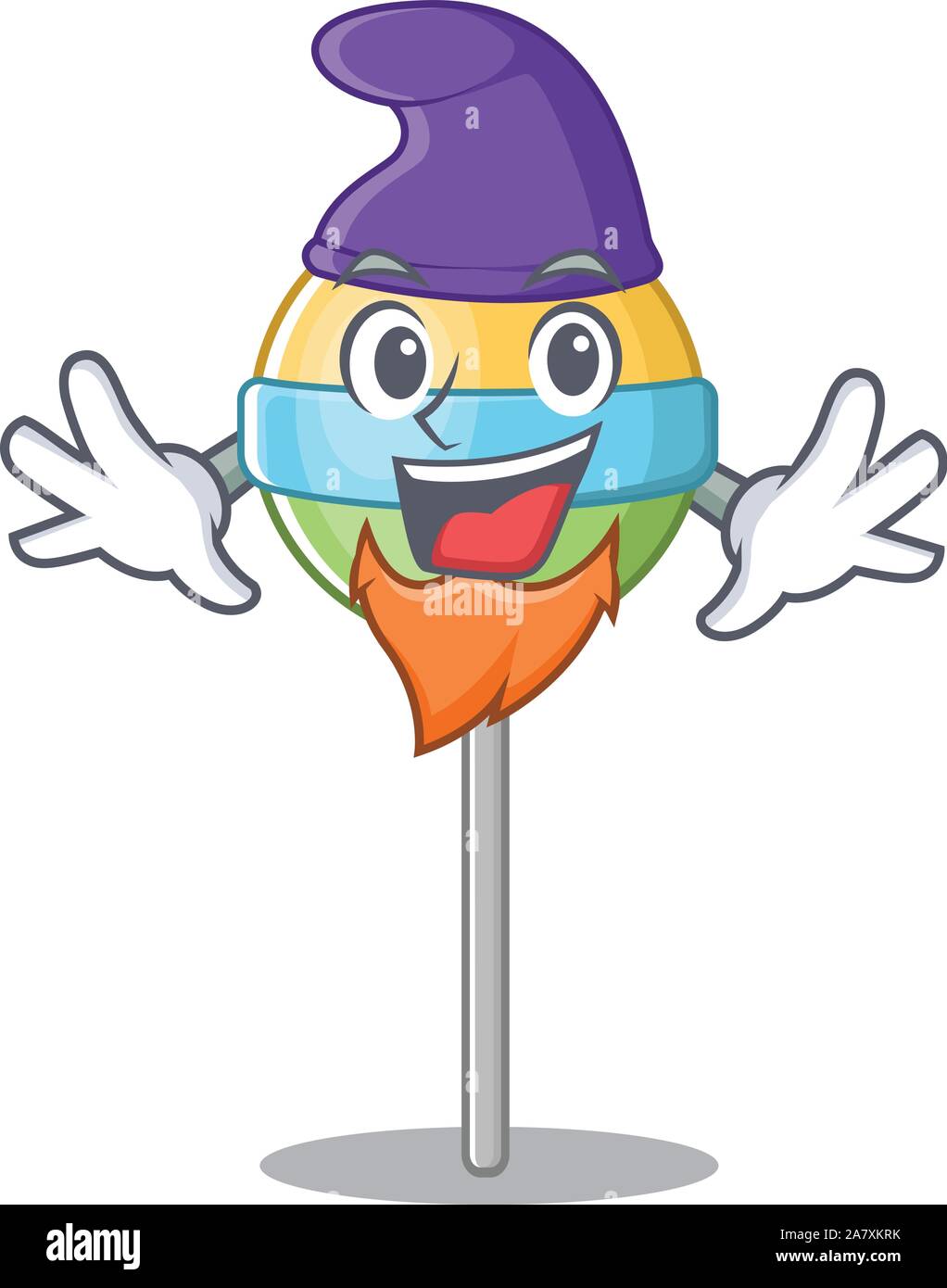 character with elf round lollipop cartoon shape Stock Vector Image ...