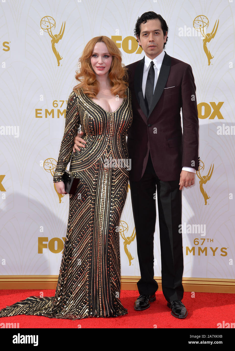 Christina hendricks husband geoffrey arend hi-res stock photography and ...