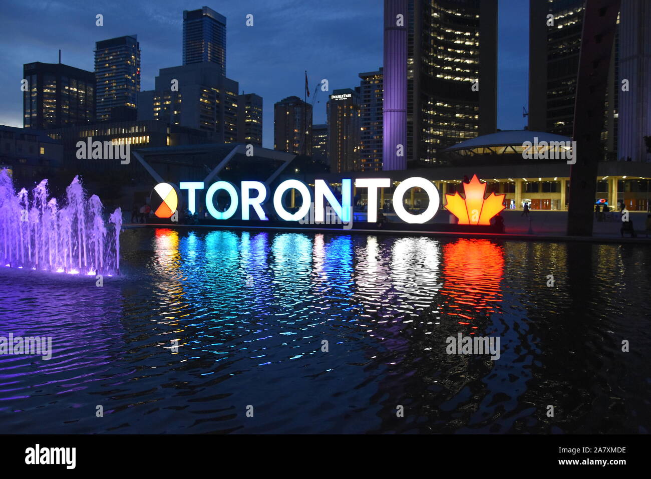 Iconic toronto sign city hall hi-res stock photography and images - Alamy