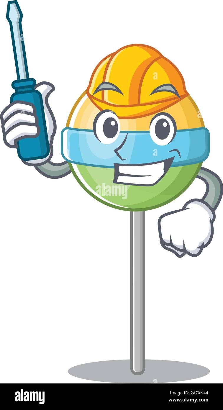 round lollipop isolated automotive with the cartoon Stock Vector Image ...