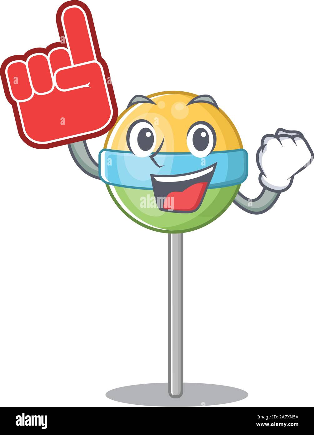 round lollipop isolated with foam finge the cartoon Stock Vector Image ...