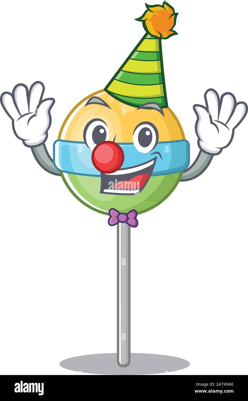 round lollipop isolated with the clown cartoon Stock Vector Image & Art ...