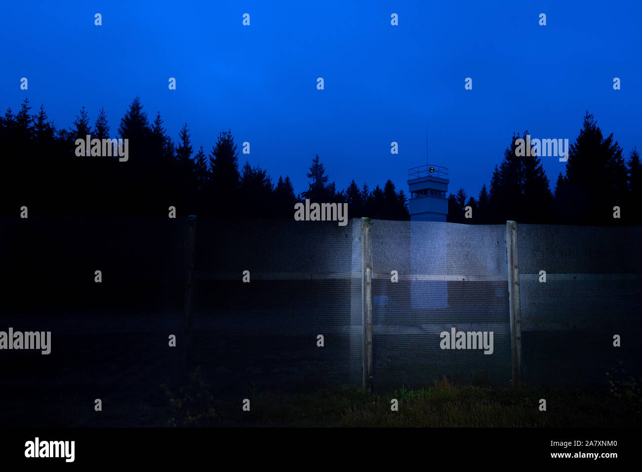 Sorge, Germany. 04th Nov, 2019. A former observation tower can be seen ...