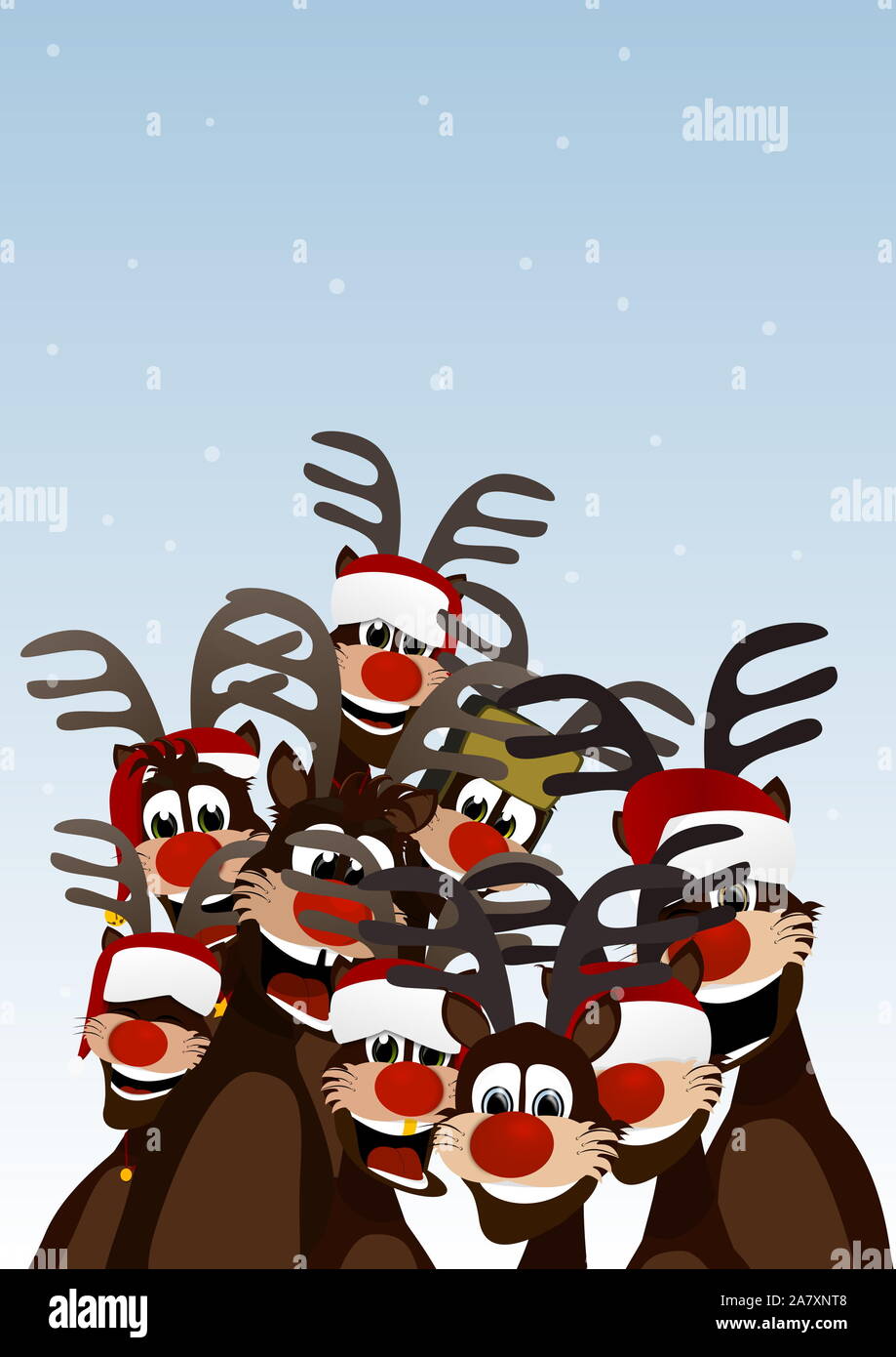 red nose reindeer Rudolf Stock Photo - Alamy