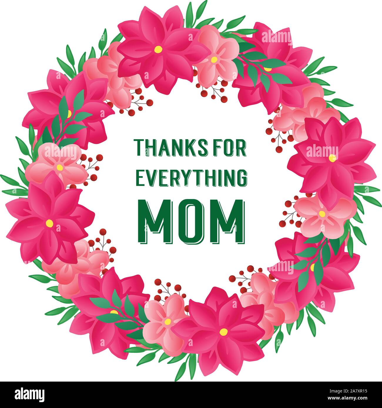 Thanks for everything mom Stock Vector Images - Alamy