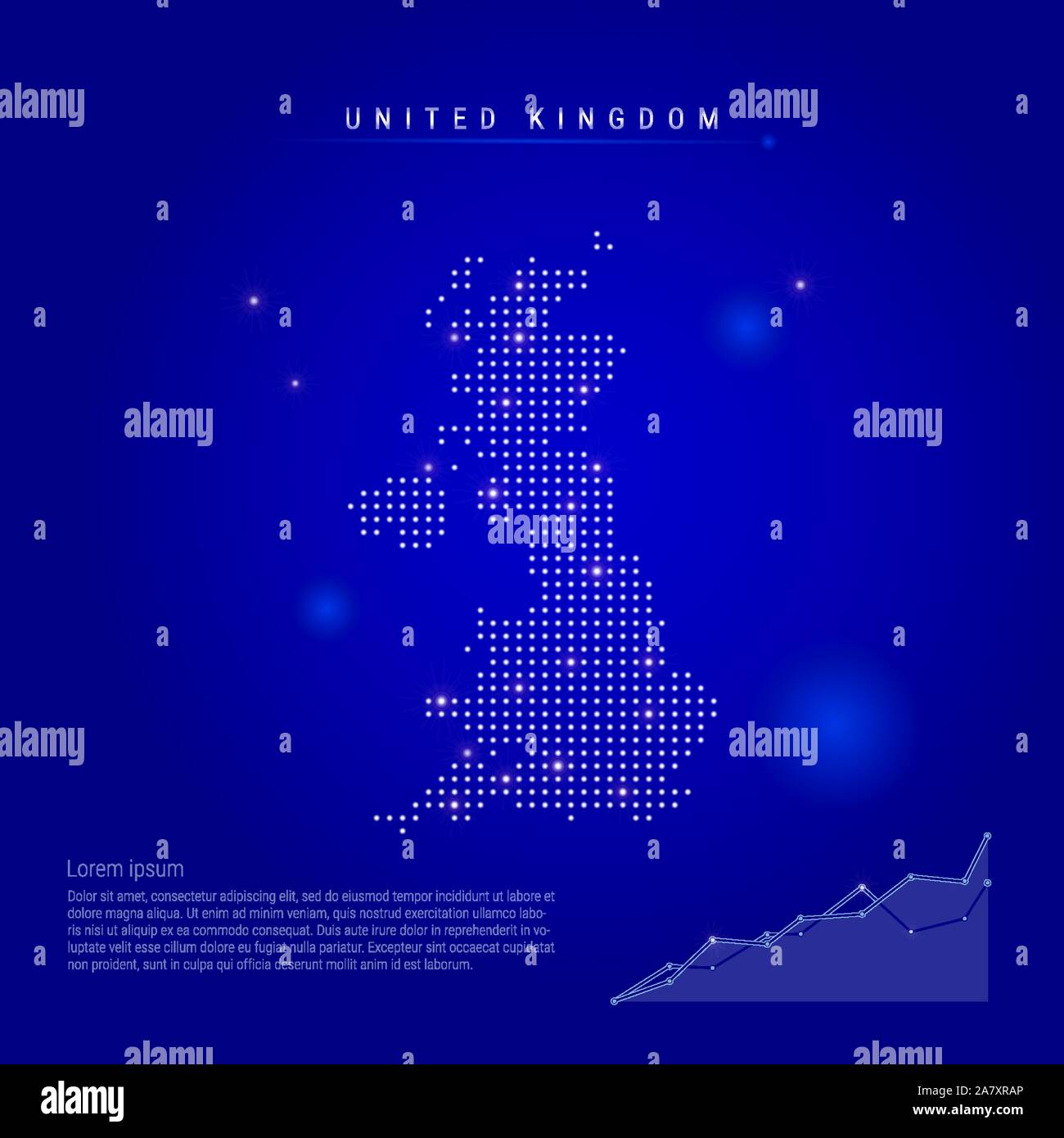 Glowing map great britain Stock Vector Images - Alamy
