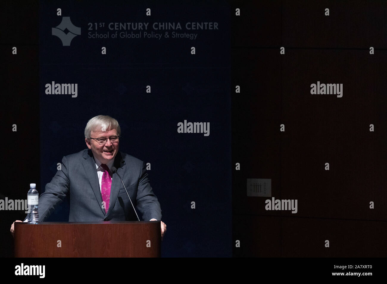 November 3, 2019: Former Australian Prime Minister Kevin Rudd speaks ...