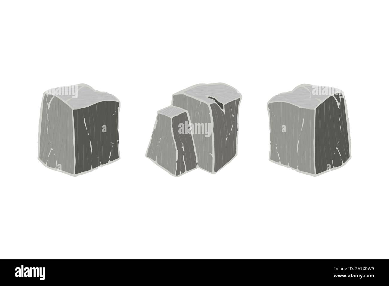 Concrete blocks pile Stock Vector Images - Alamy