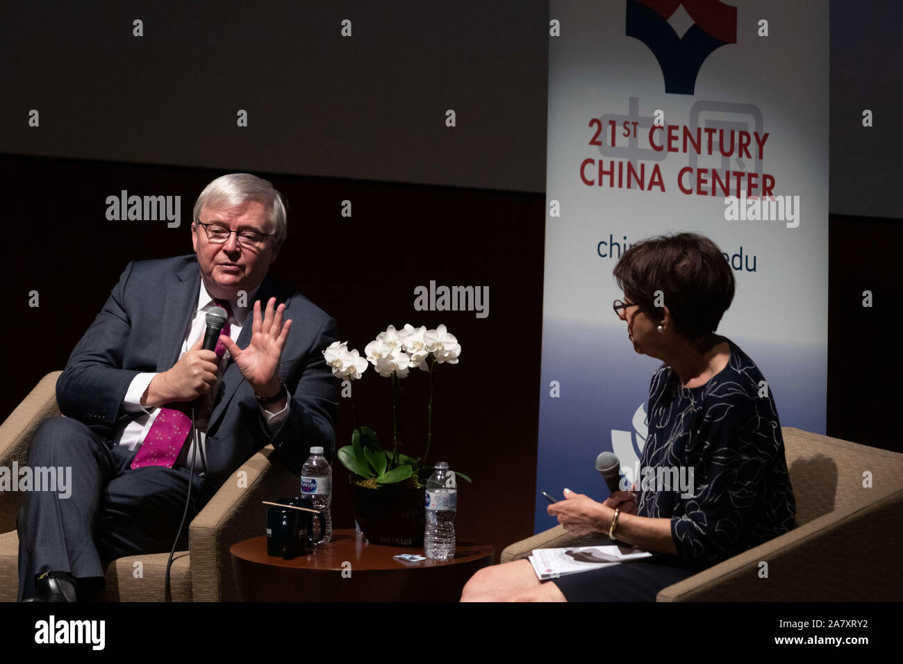 November 3, 2019: Former Australian Prime Minister Kevin Rudd speaks ...