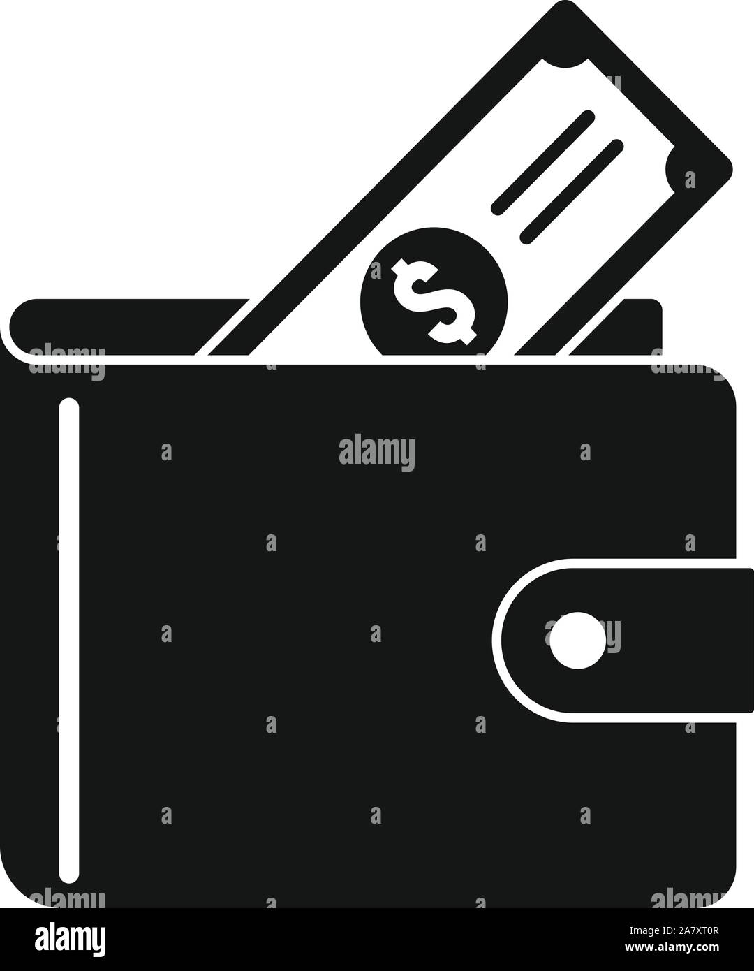 Full money wallet icon. Simple illustration of full money wallet vector ...