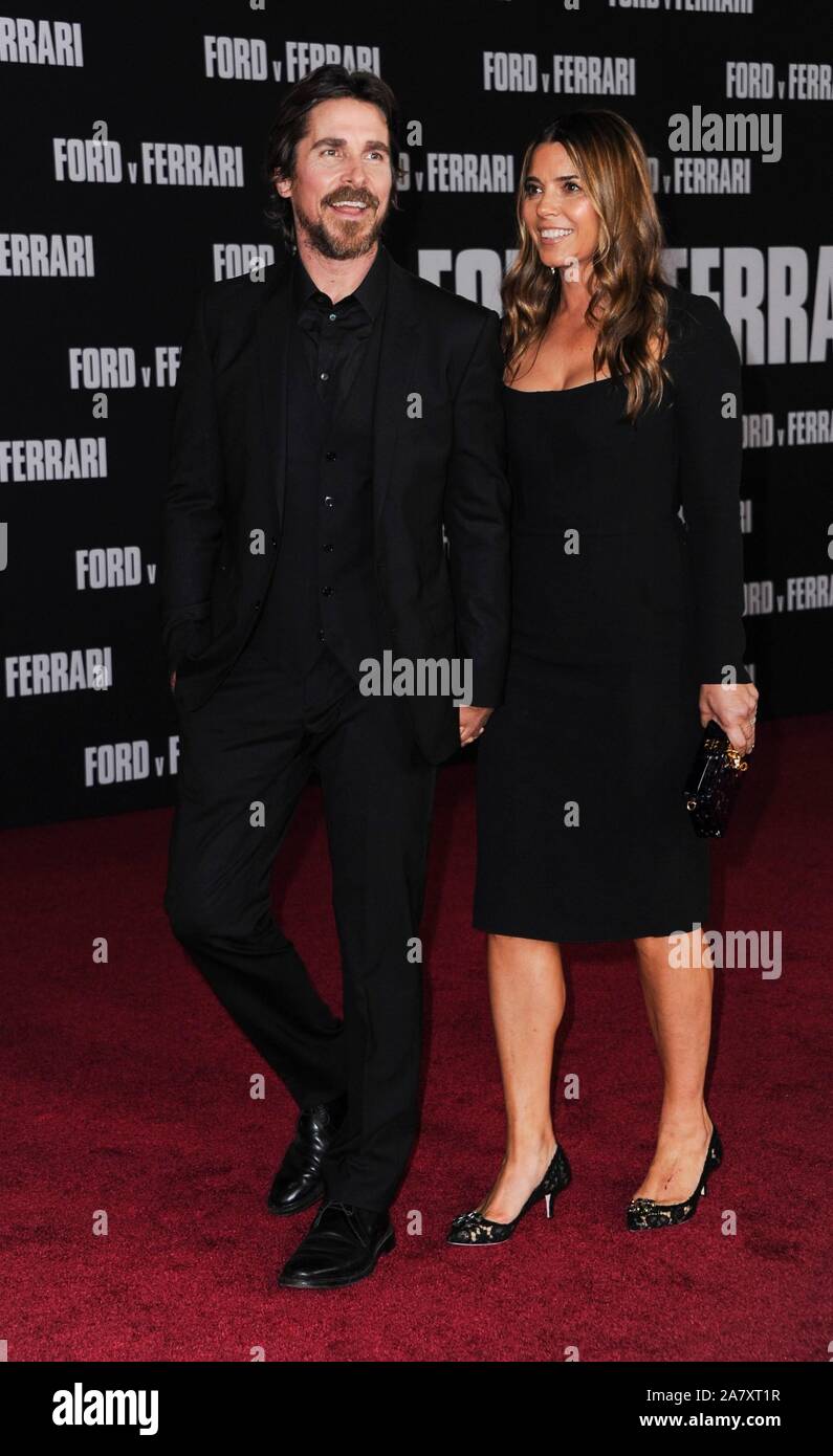 Los Angeles, CA. 4th Nov, 2019. Christian Bale, Sibi Bla ic at arrivals ...