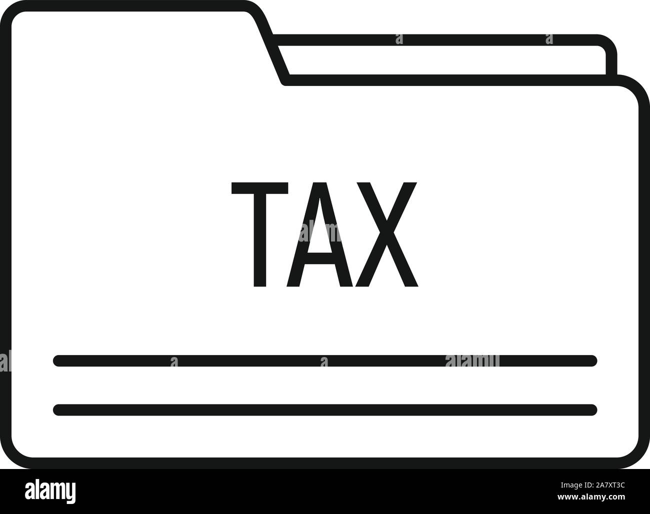 Tax folder icon. Outline tax folder vector icon for web design isolated ...