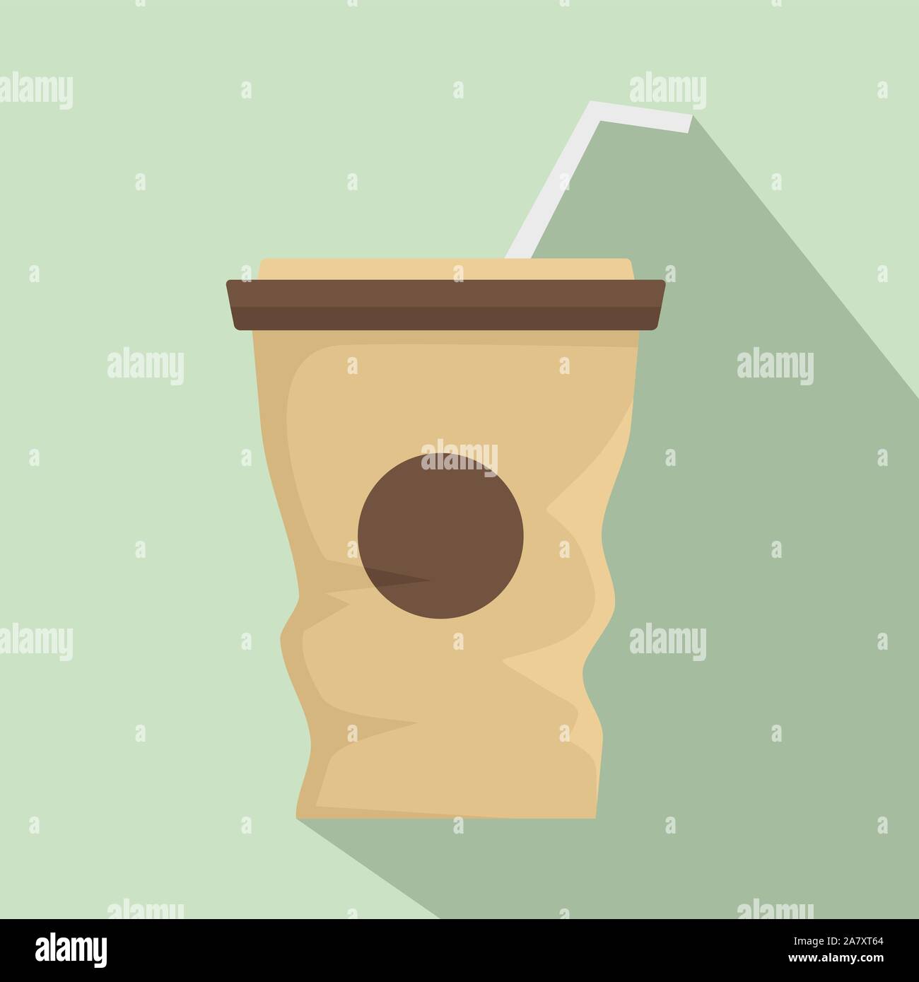 Used coffee cup icon. Flat illustration of used coffee cup vector icon ...