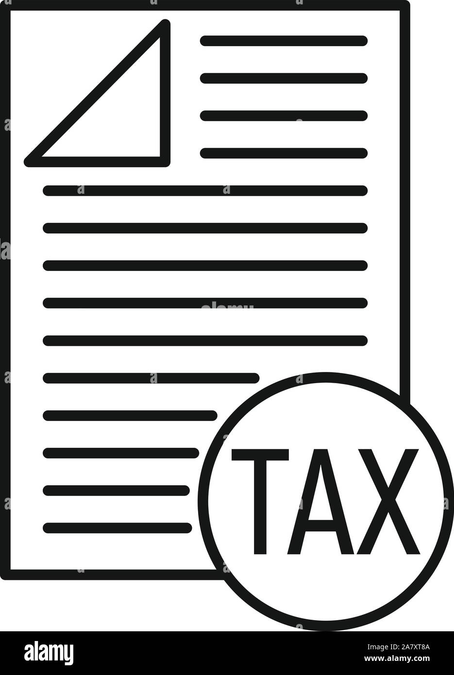 Tax paper icon. Outline tax paper vector icon for web design isolated ...