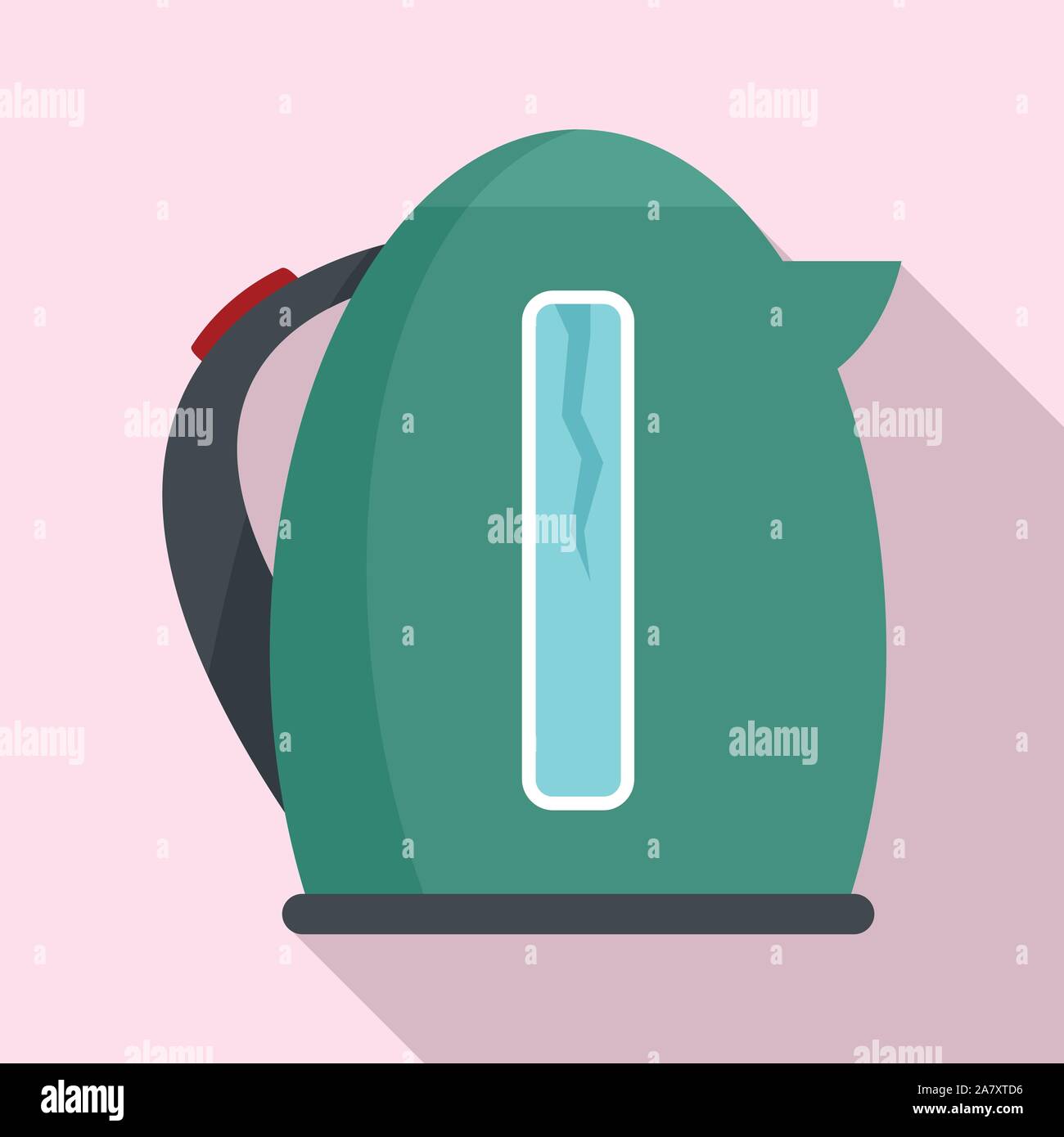 Broken electric kettle icon. Flat illustration of broken electric kettle vector icon for web ...