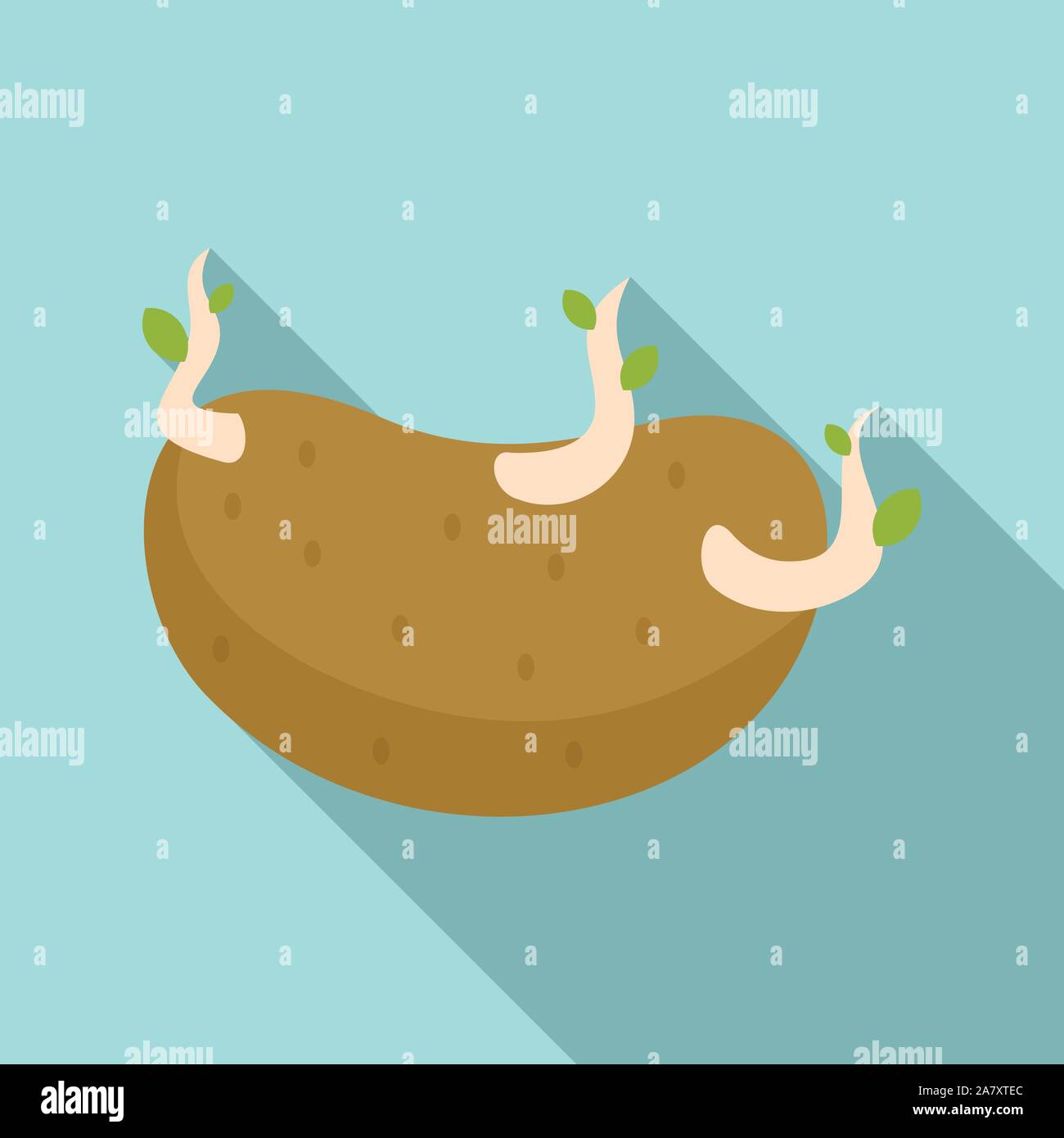 Garbage potato icon. Flat illustration of garbage potato vector icon ...
