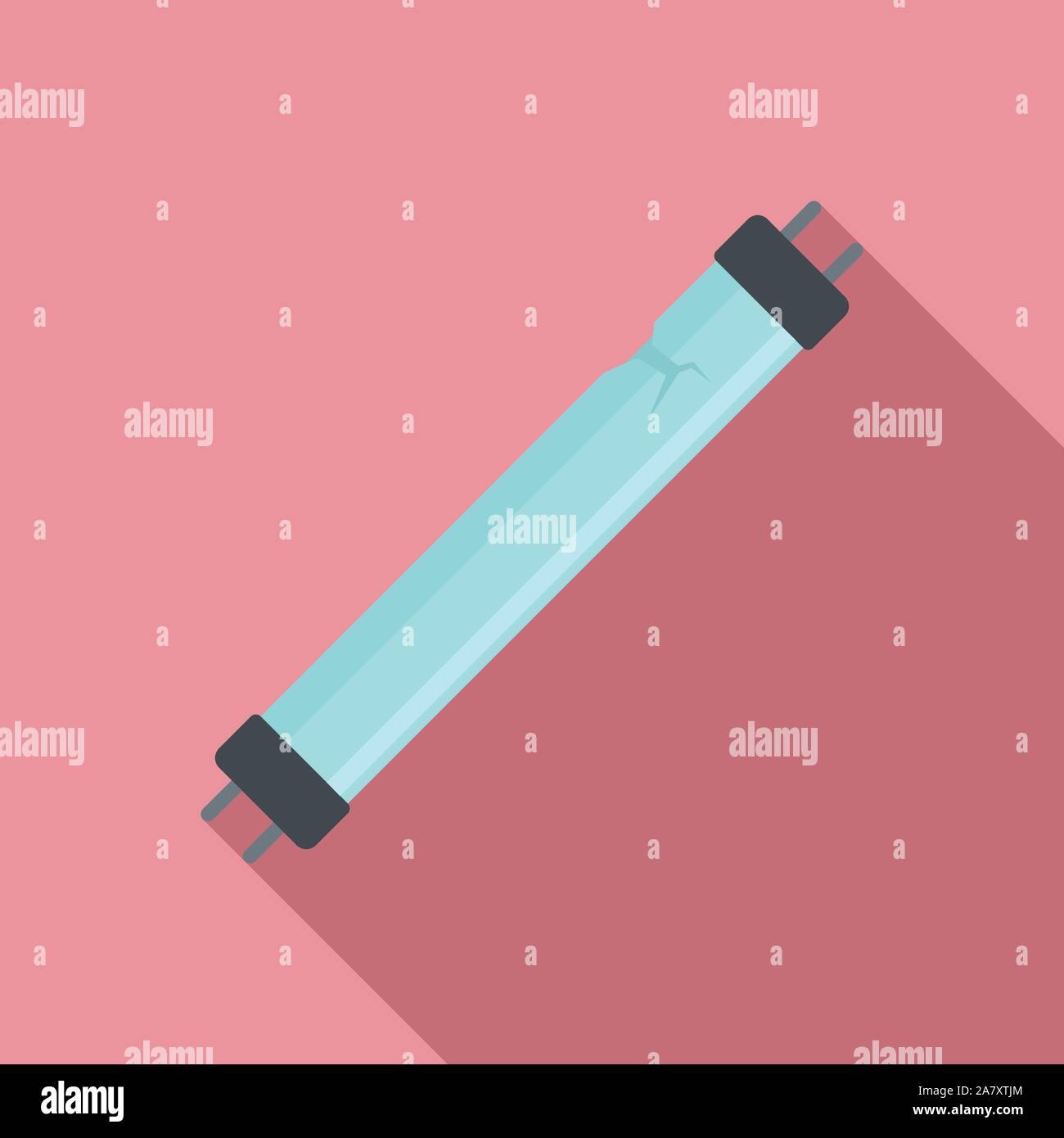 Broken lamp icon. Flat illustration of broken lamp vector icon for web ...