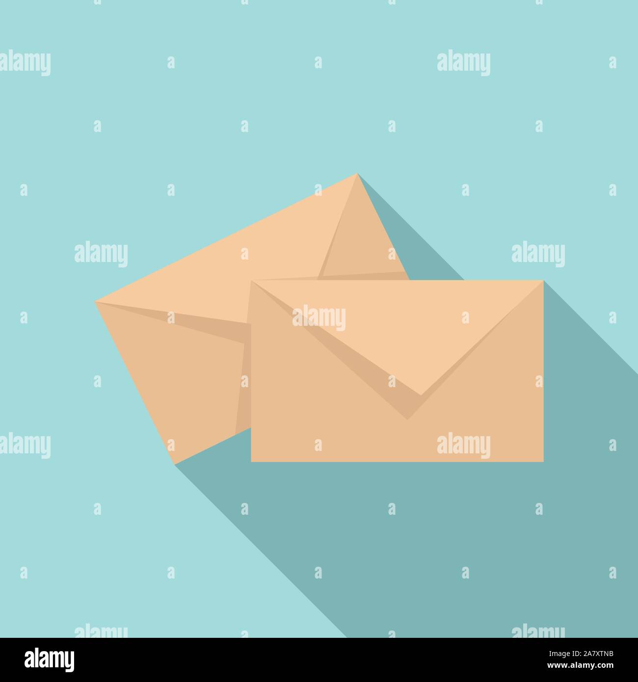 Paper mails icon. Flat illustration of paper mails vector icon for web ...