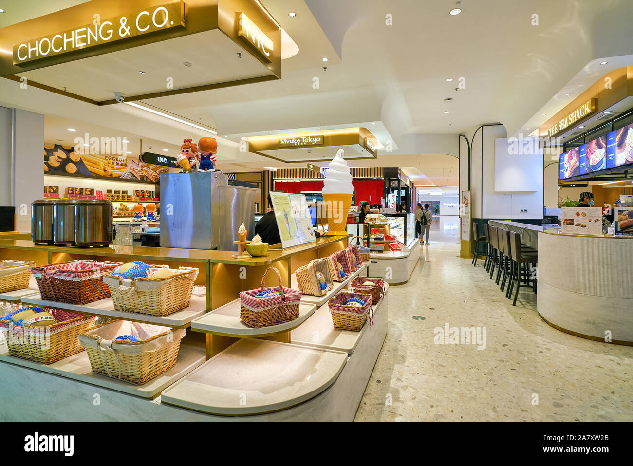 SHENZHEN, CHINA - CIRCA APRIL, 2019: interior shot of MixC Shenzhen Bay ...