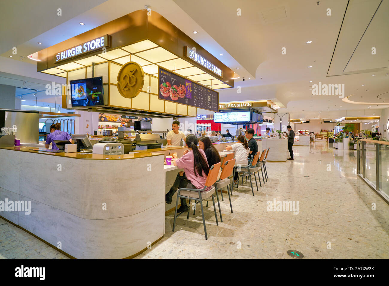 SHENZHEN, CHINA - CIRCA APRIL, 2019: interior shot of MixC Shenzhen Bay ...