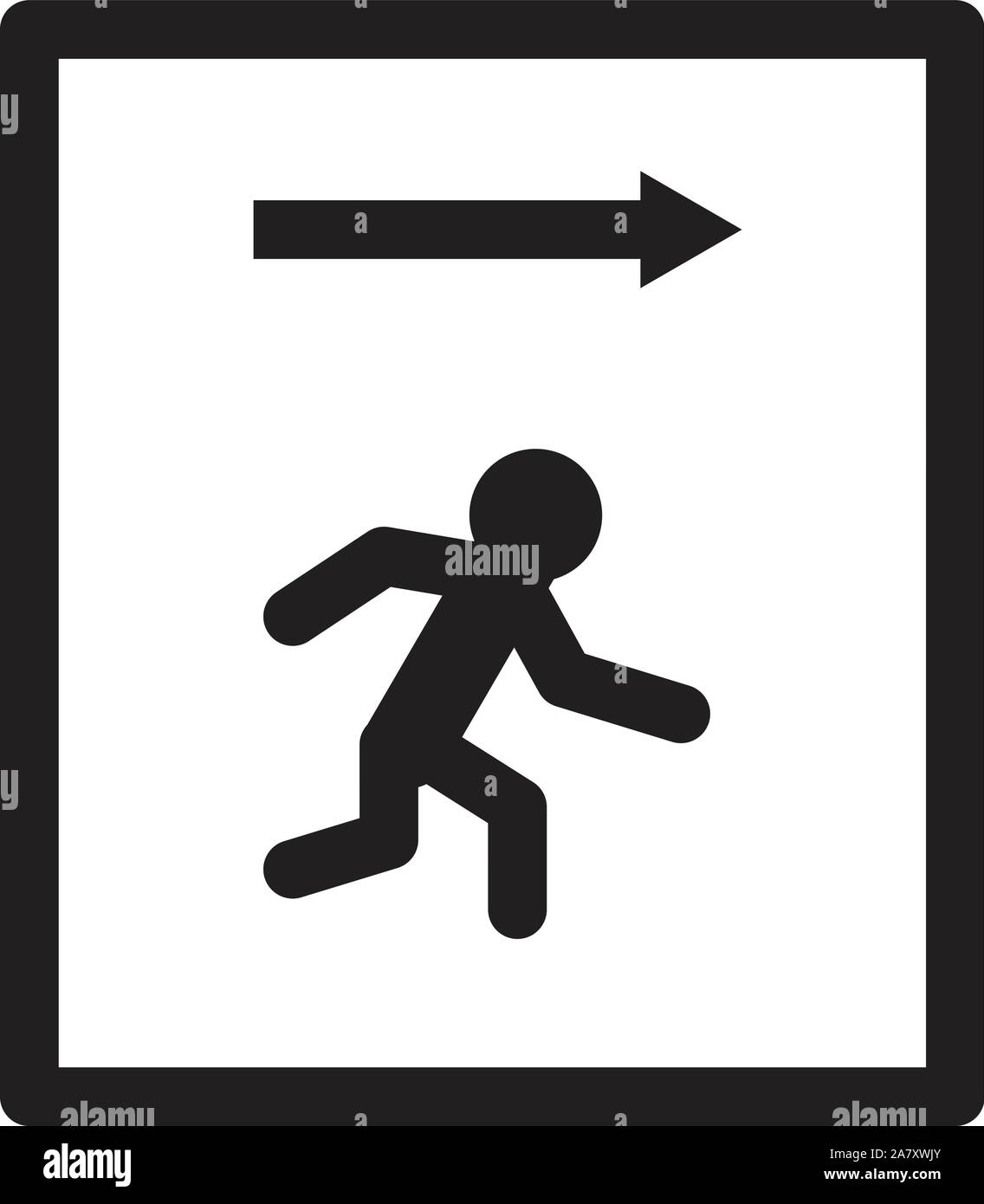 exit icon on white background. exit sign. flat style. exit icon for ...