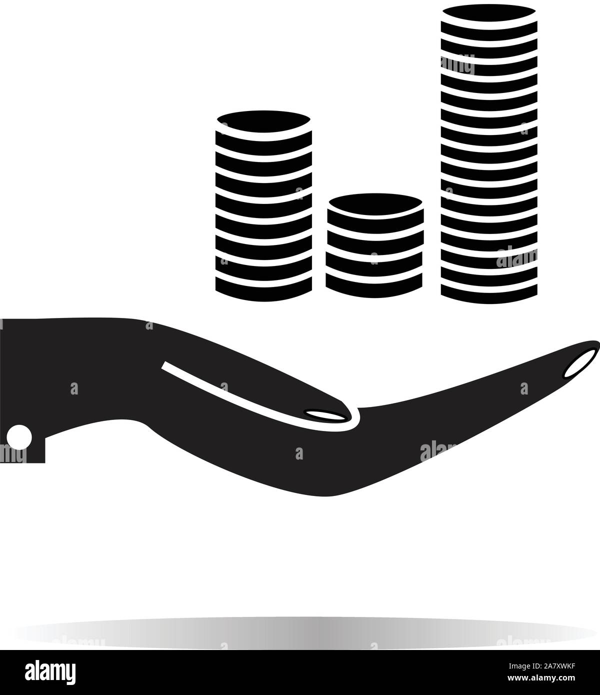 Money cash in hands Black and White Stock Photos & Images - Alamy