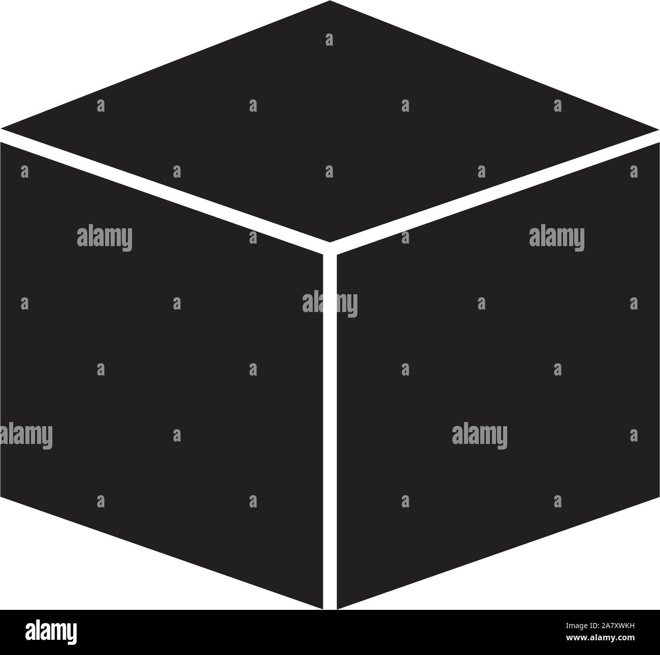 cube icon on white background. cube sign. flat style. cube icon for ...