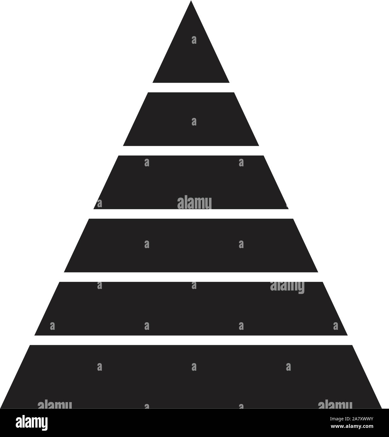 pyramid chart icon on white background. pyramid chart sign. flat style ...