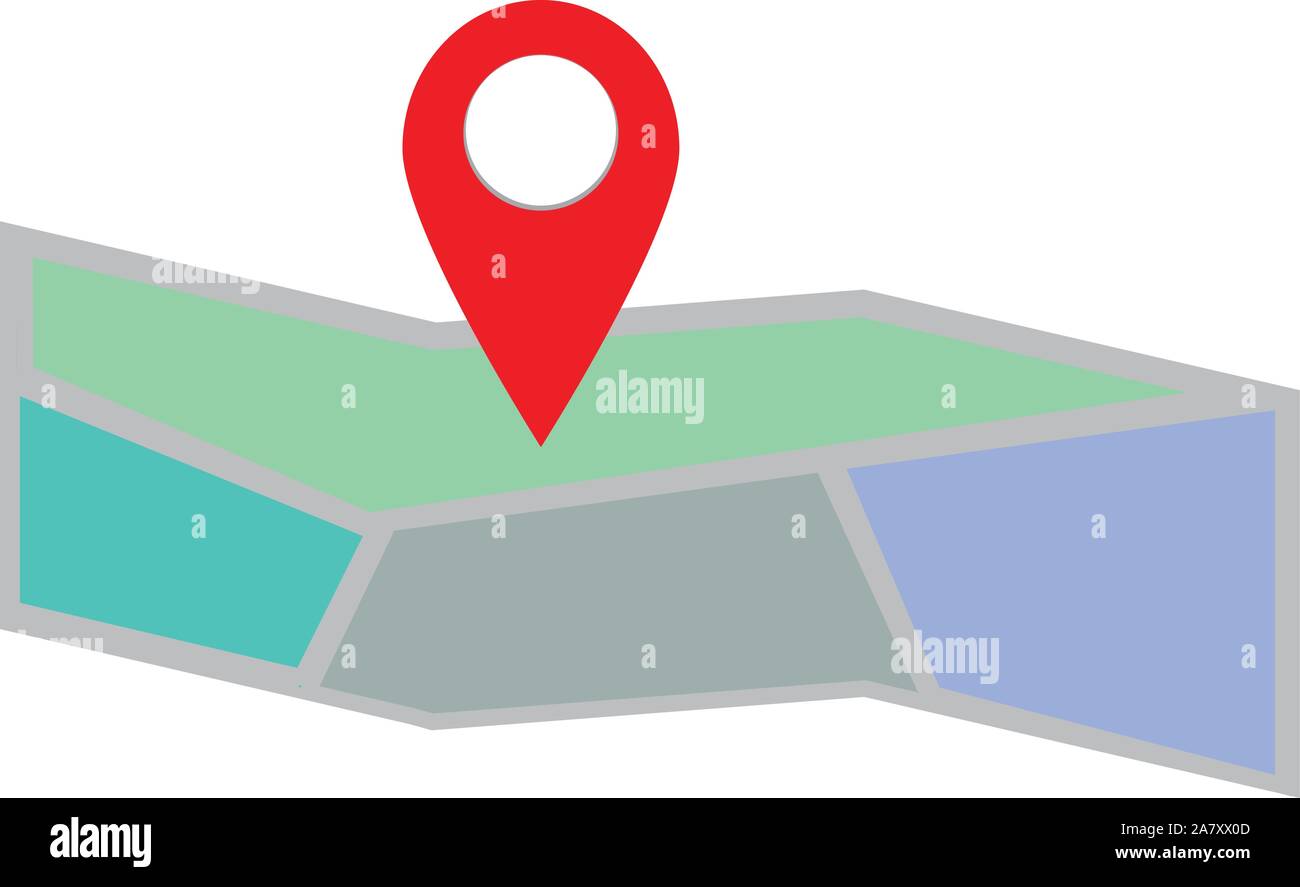 map icon flat on white background. map icon flat sign. flat style. map ...