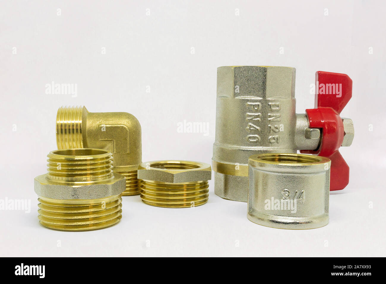 Plumbing fitting and ball valve, Fitting for water supply system in ...