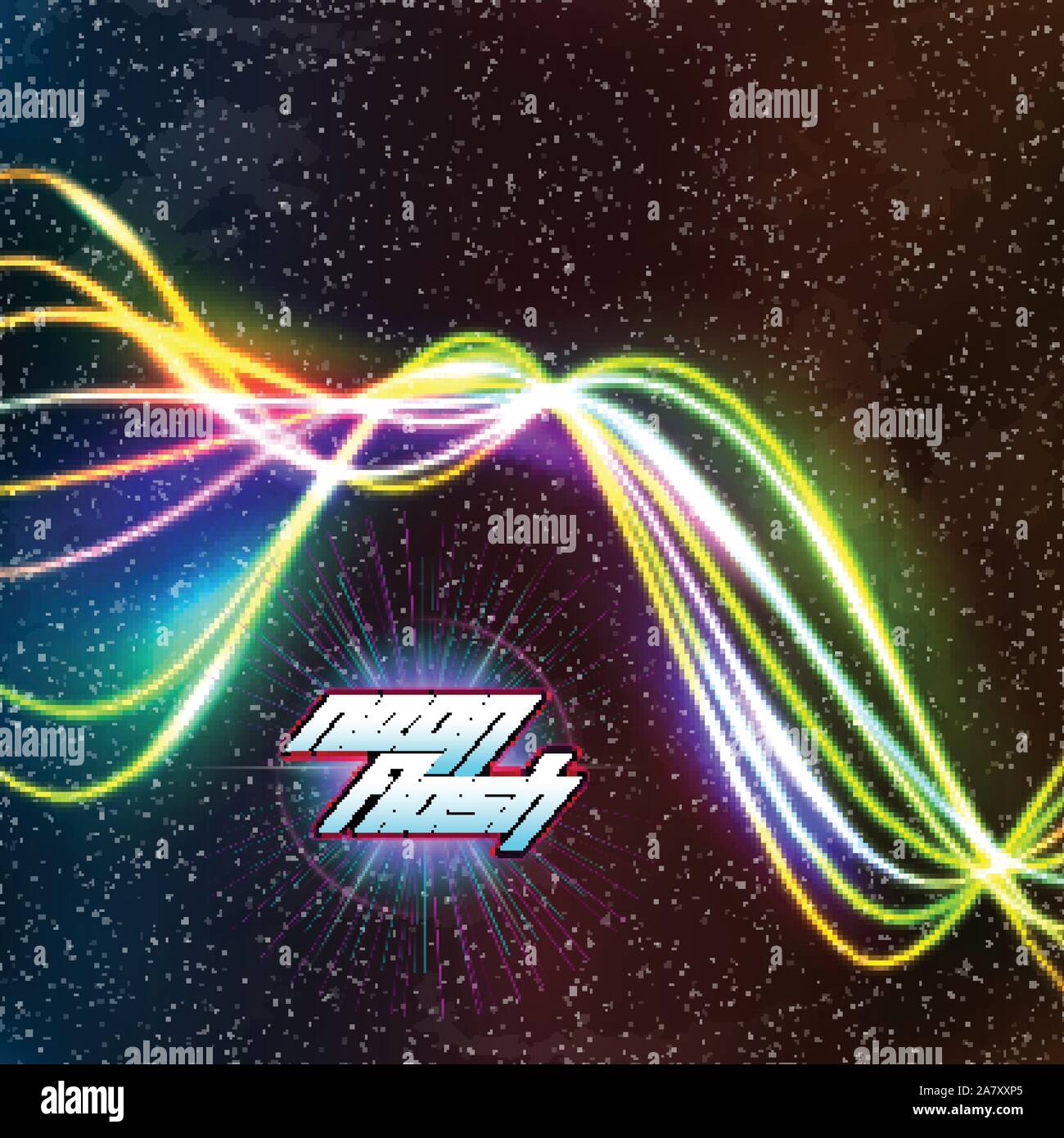 Neon lines New Retro Wave background with 80s vhs style Stock Vector ...