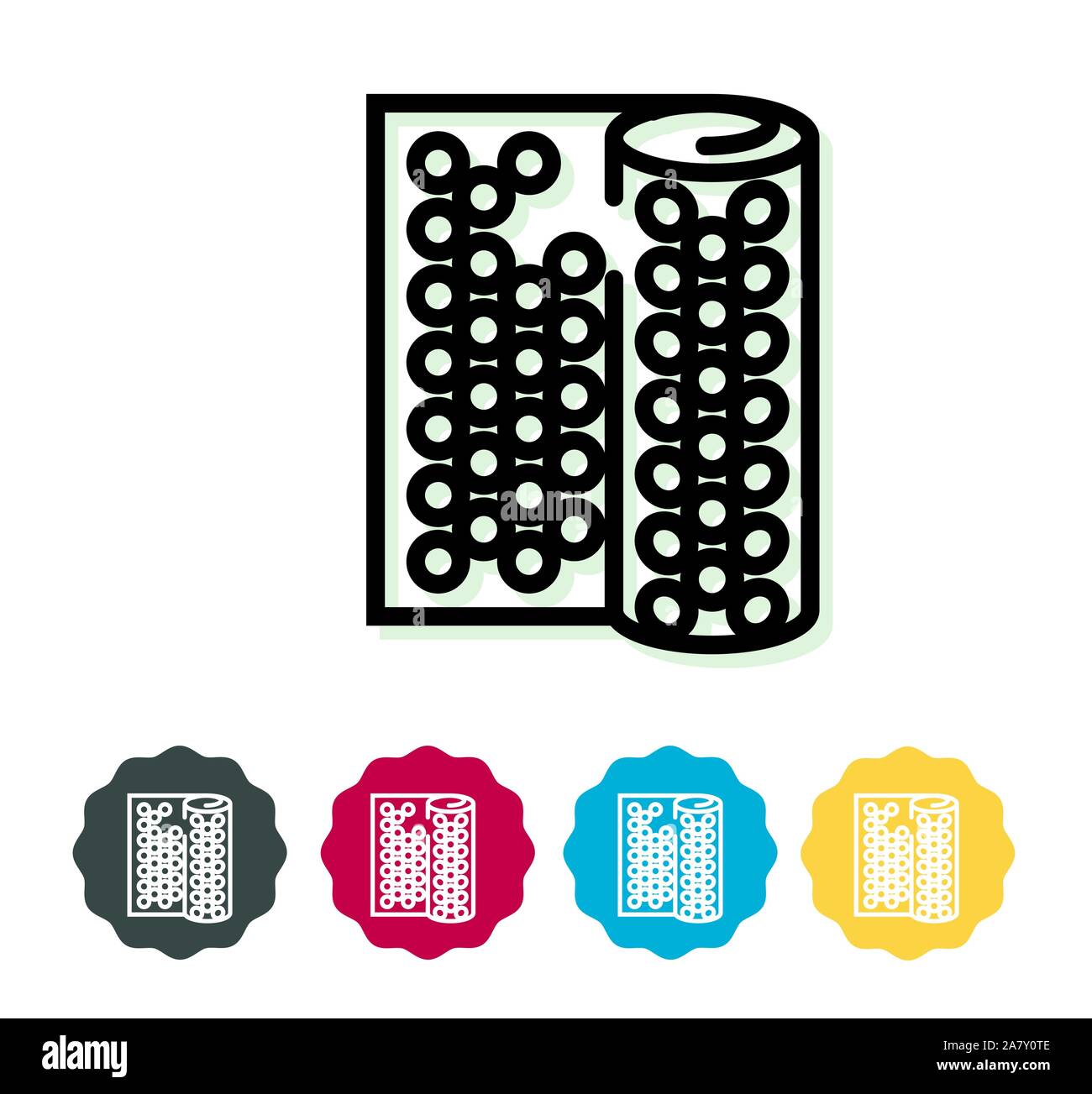 Bubblewrap Packaging Sheet - Icon as EPS 10 File Stock Vector Image ...