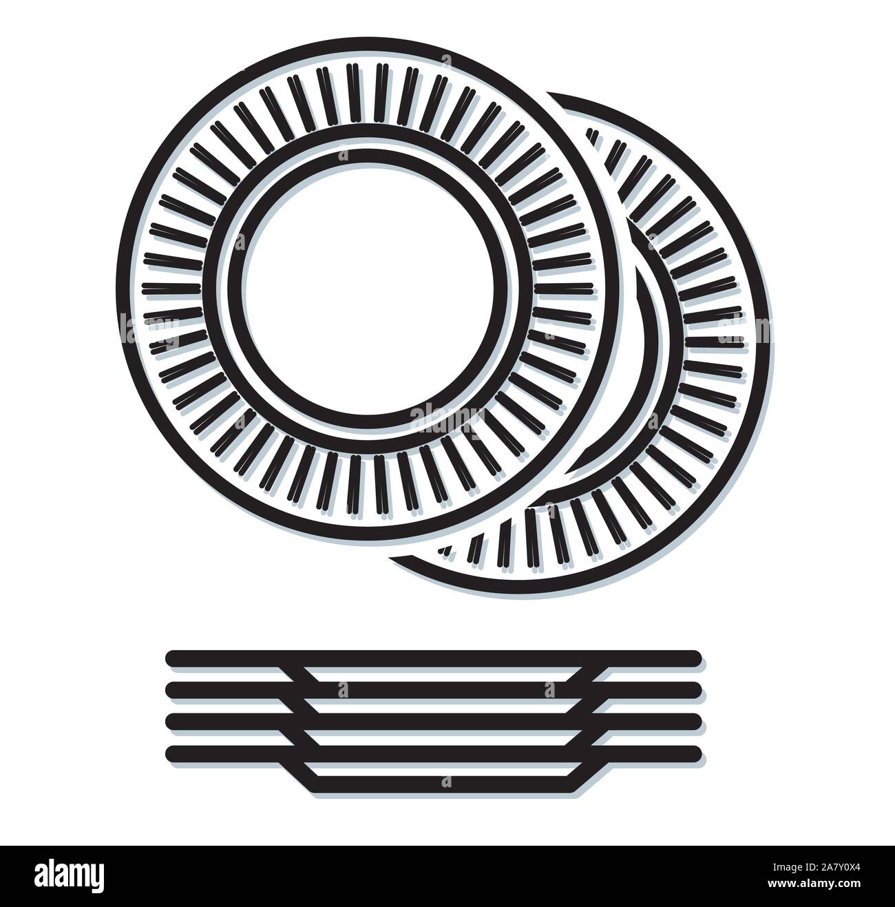 Plastic Disposable Plates - Icon as EPS 10 File Stock Vector Image ...